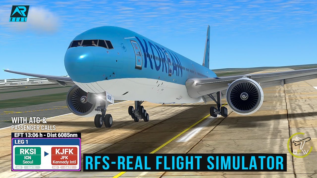 RFS - Real Flight Simulator- Seoul to New York||FullFlight|B777 ...