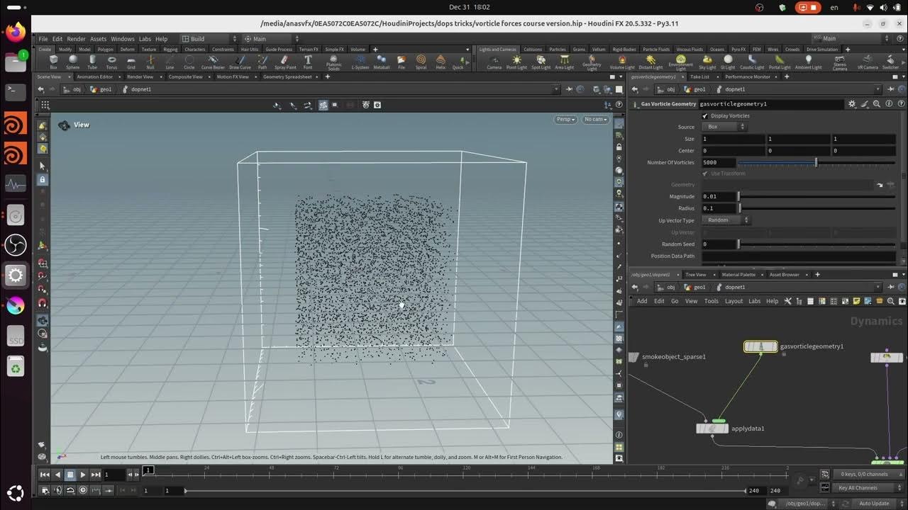 Houdini Vorticle Force (Free lesson from the course: Advanced DOP Simulation Techniques) - YouTube