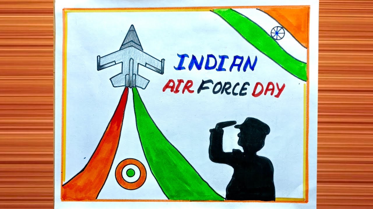 Indian Air Force Drawing / Indian Air Force Poster | AirForce Day ...