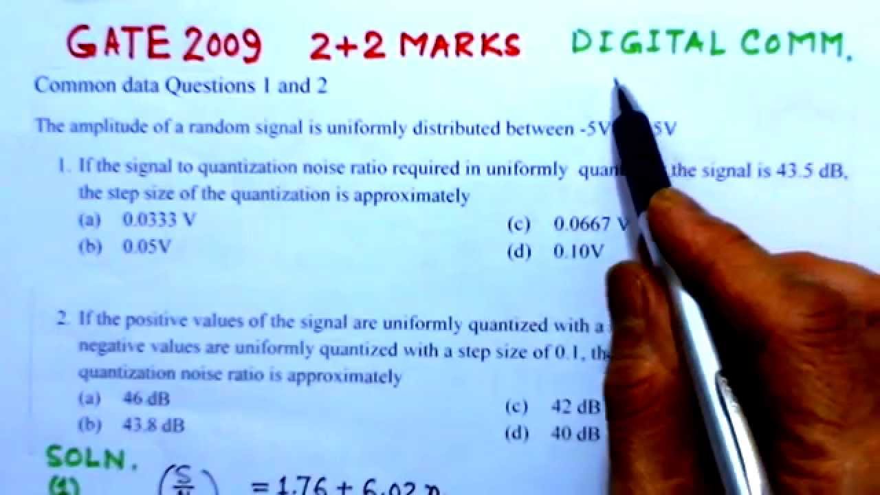 Video Solution to GATE ECE-2009 Problem-Digital Communication - YouTube
