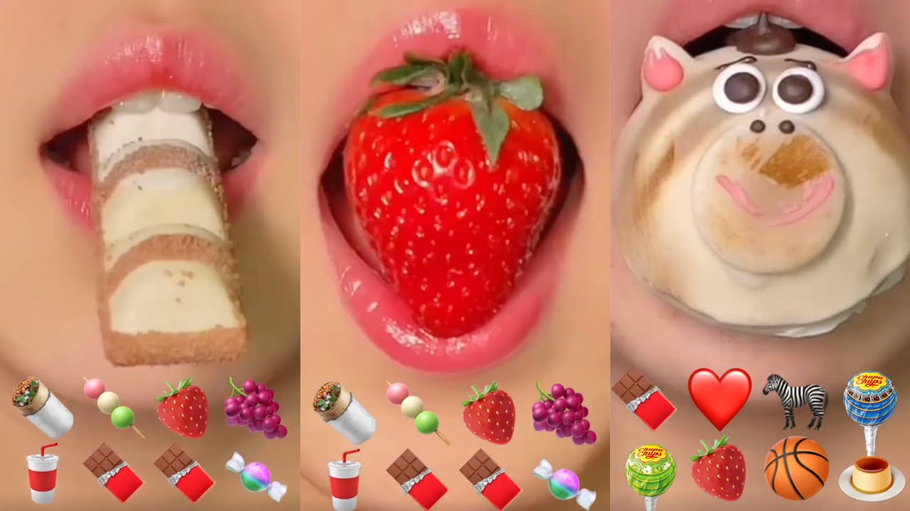 asmr EMOJI FOOD 4 MINUTES COMPILATION FOR RELAXING SATISFYING 만족스러운 휴식을 ...