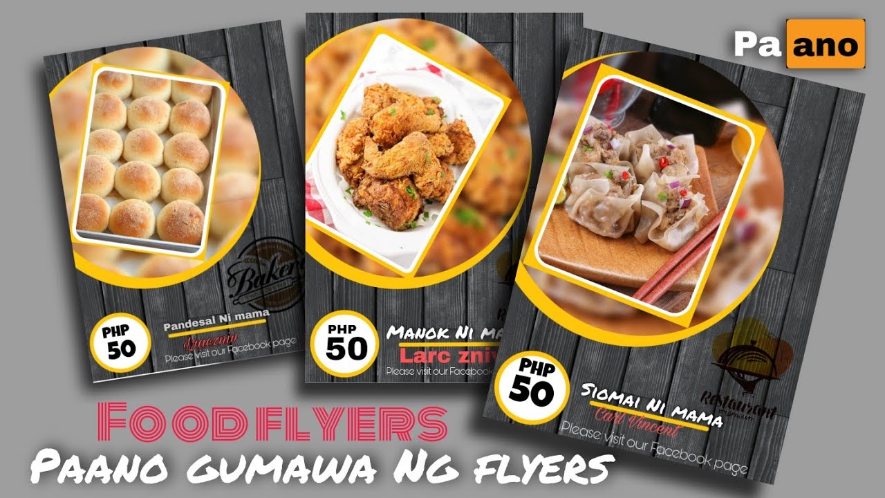 Paano gumawa Ng food flyers Sa mobile phone||tutorial|| - YouTube