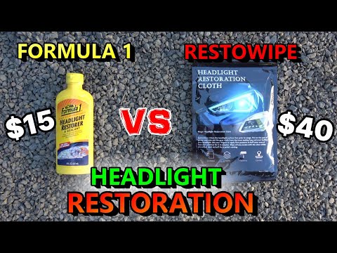 RestoWipe vs Formula 1 Headlight restorer headlight restoration - YouTube