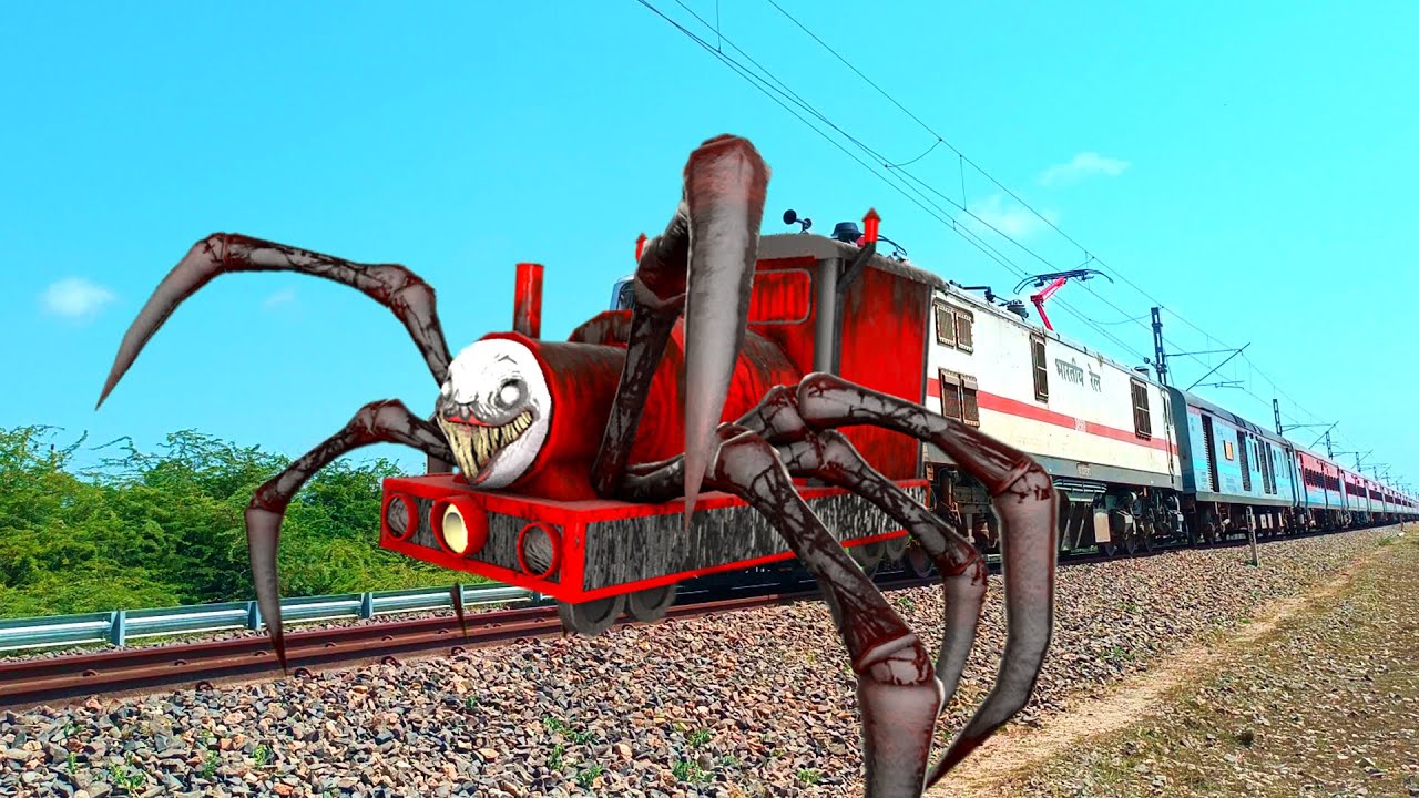 choo choo charles super ghost horror train video - train horror funny ...