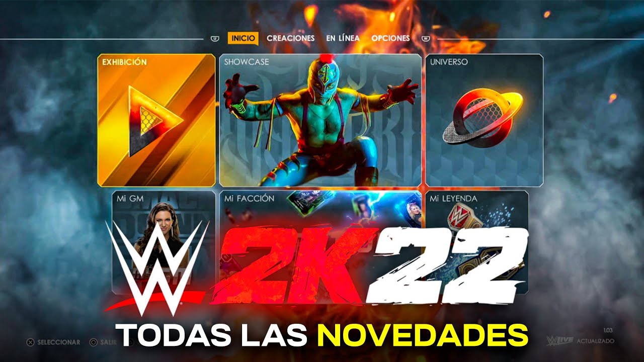 WWE 2K22: MENÚ, TODO DESBLOQUEADO, MODOS DE JUEGO, ROSTER, ARENAS ...
