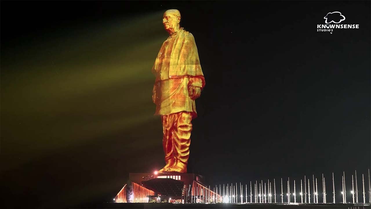 Statue Of Unity Projection Mapping Show 2019 YouTube Statue Of Unity Projection Mapping Show 2019 YouTube