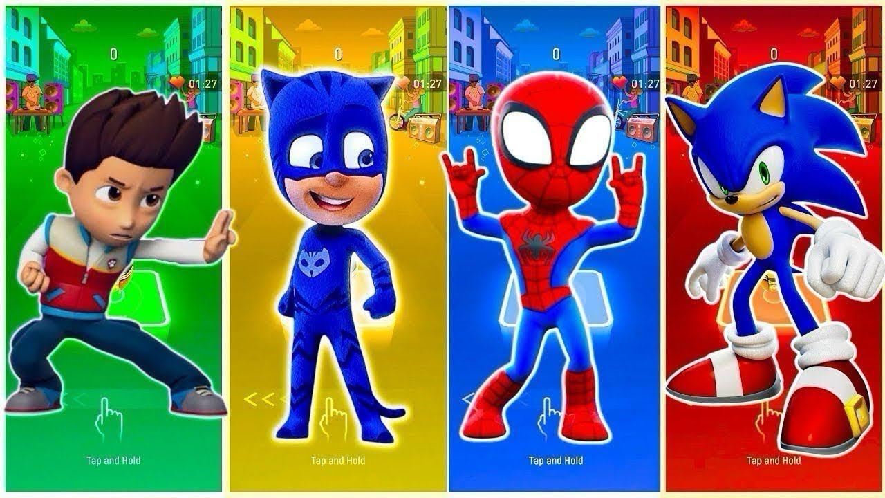 Paw Patrol : Ryder 🆚 Pj Masks 🆚 Marvel's Spidey 🆚 Shin Sonic Tapes .Who ...