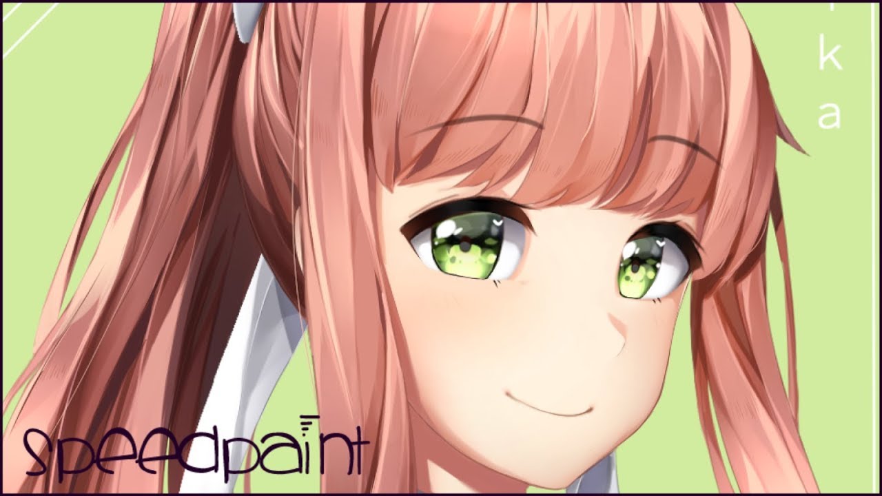 『DDLC Speedpaint』Monika! - YouTube