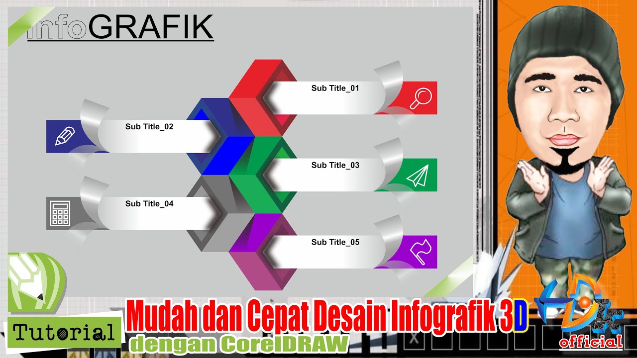 MUDAH BUAT INFOGRAFIS 3D YANG KEREN DI CORELDRAW| Bag4 | Tutorial ...