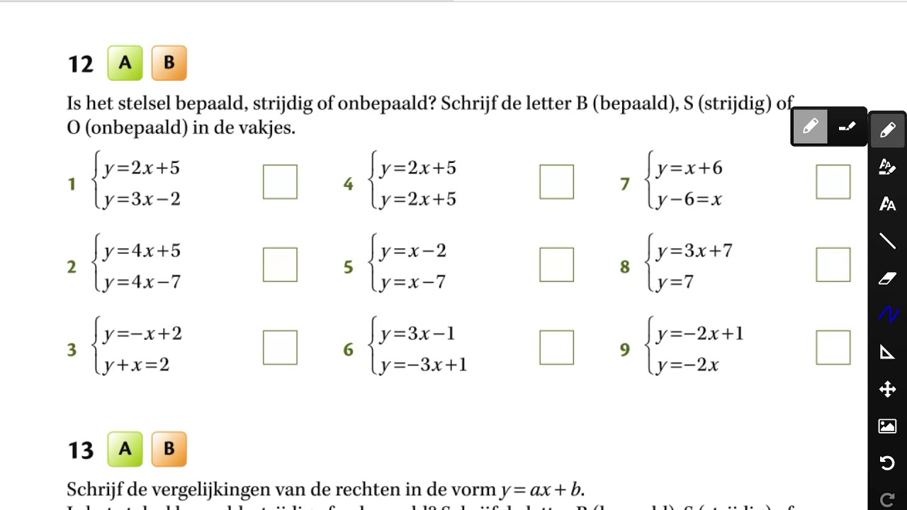 Is het stelsel bepaald, strijdig of onbepaald - YouTube