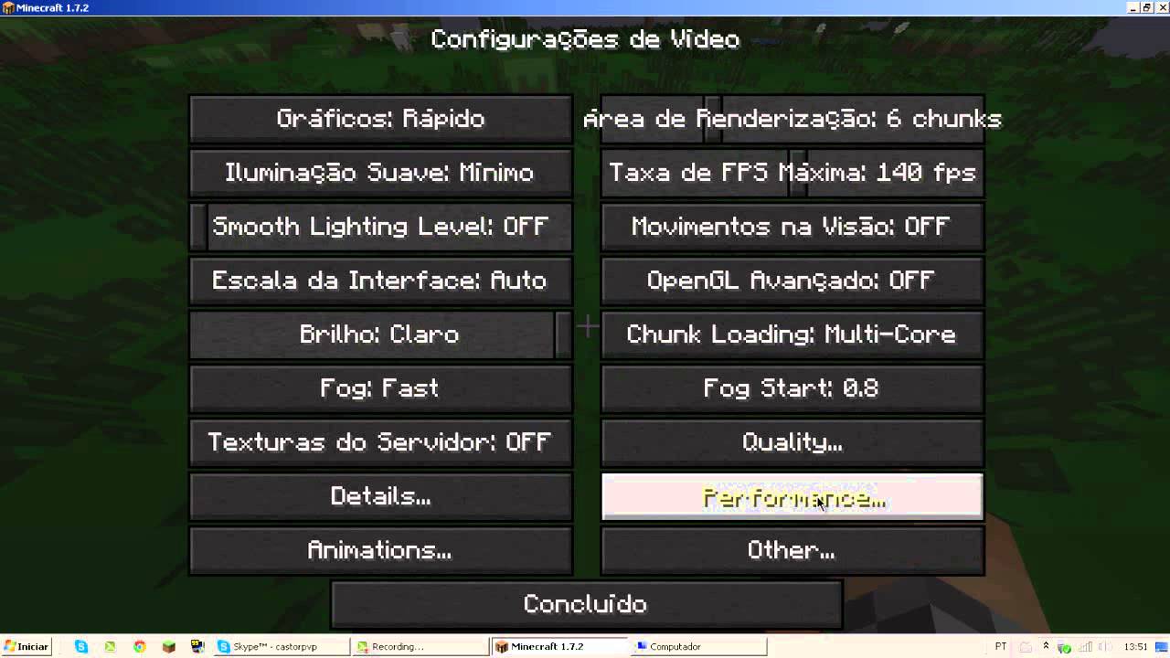Como colocar a seta do mouse preta e como tirar o lag do minecraft ...