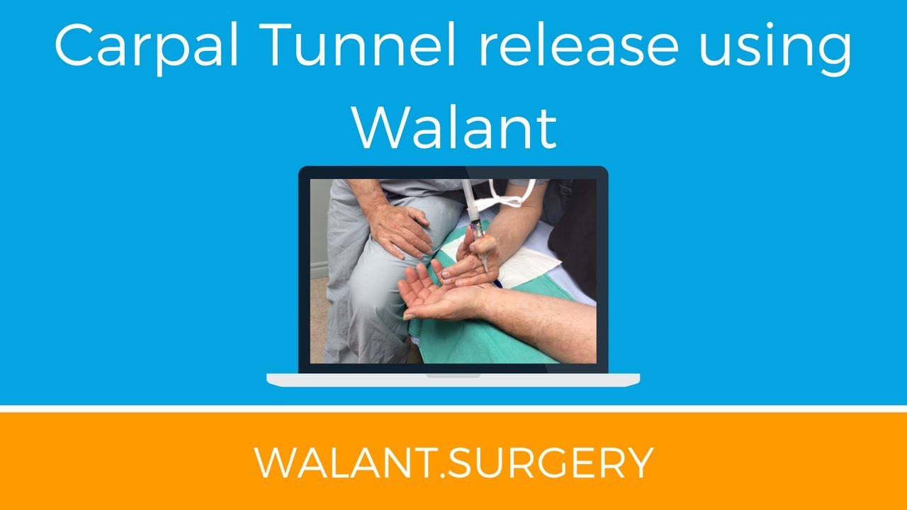 Carpal Tunnel release using Walant - YouTube