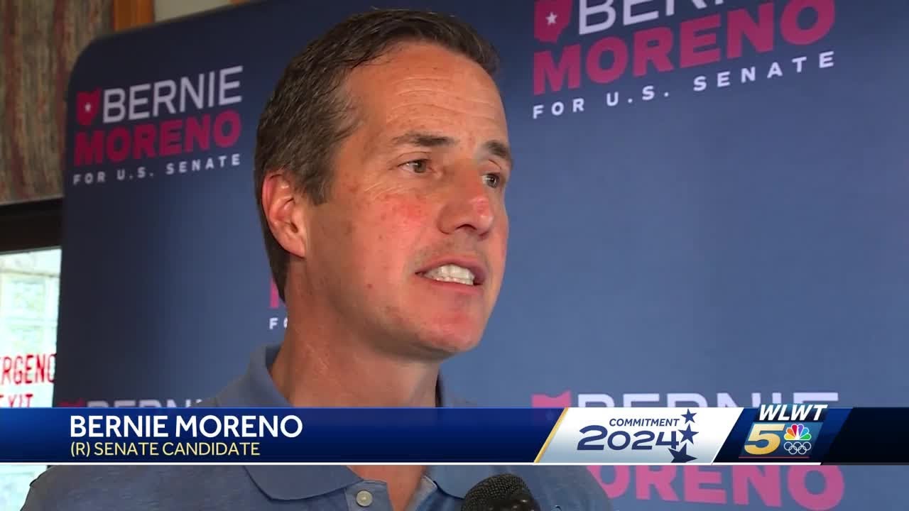 Ohio US Senate candidate Bernie Moreno campaigns in Cincinnati on ...