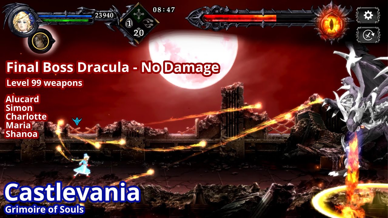 Final Boss Dracula No Damage - Castlevania Grimoire of Souls - YouTube