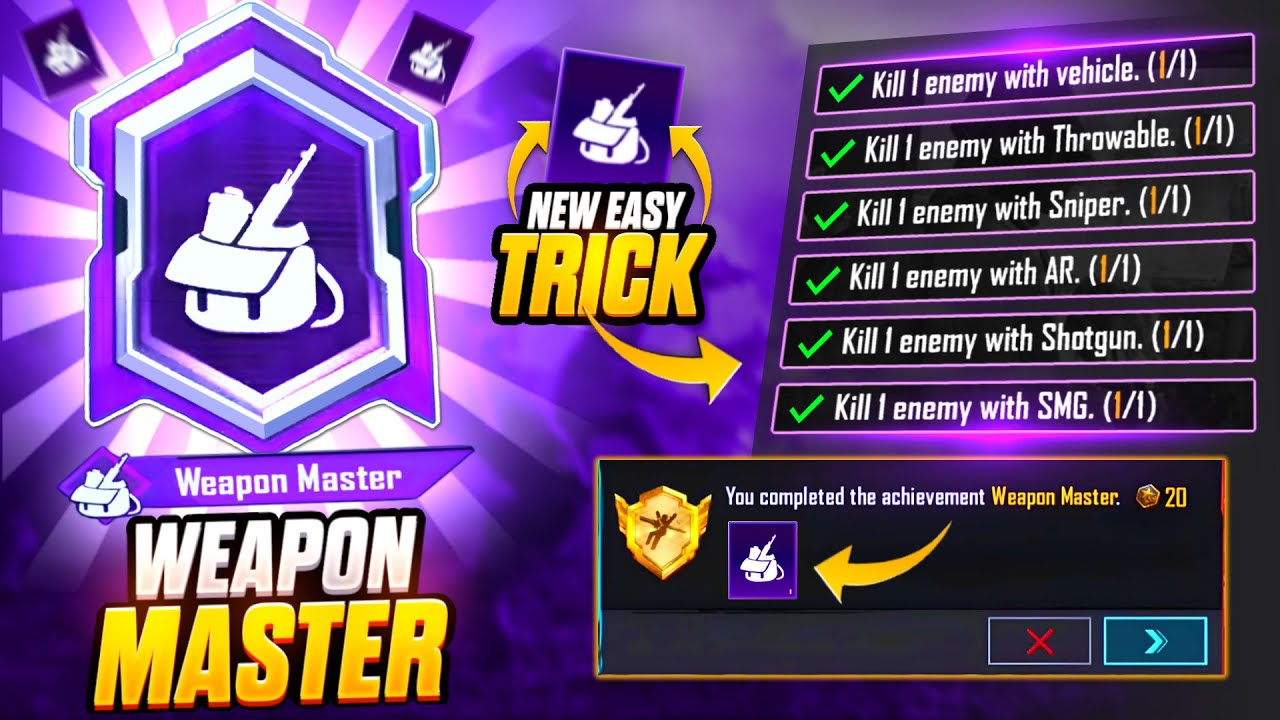 How to Complete Weapon Master in Bgmi Easily | Get Weapon Master Title ...