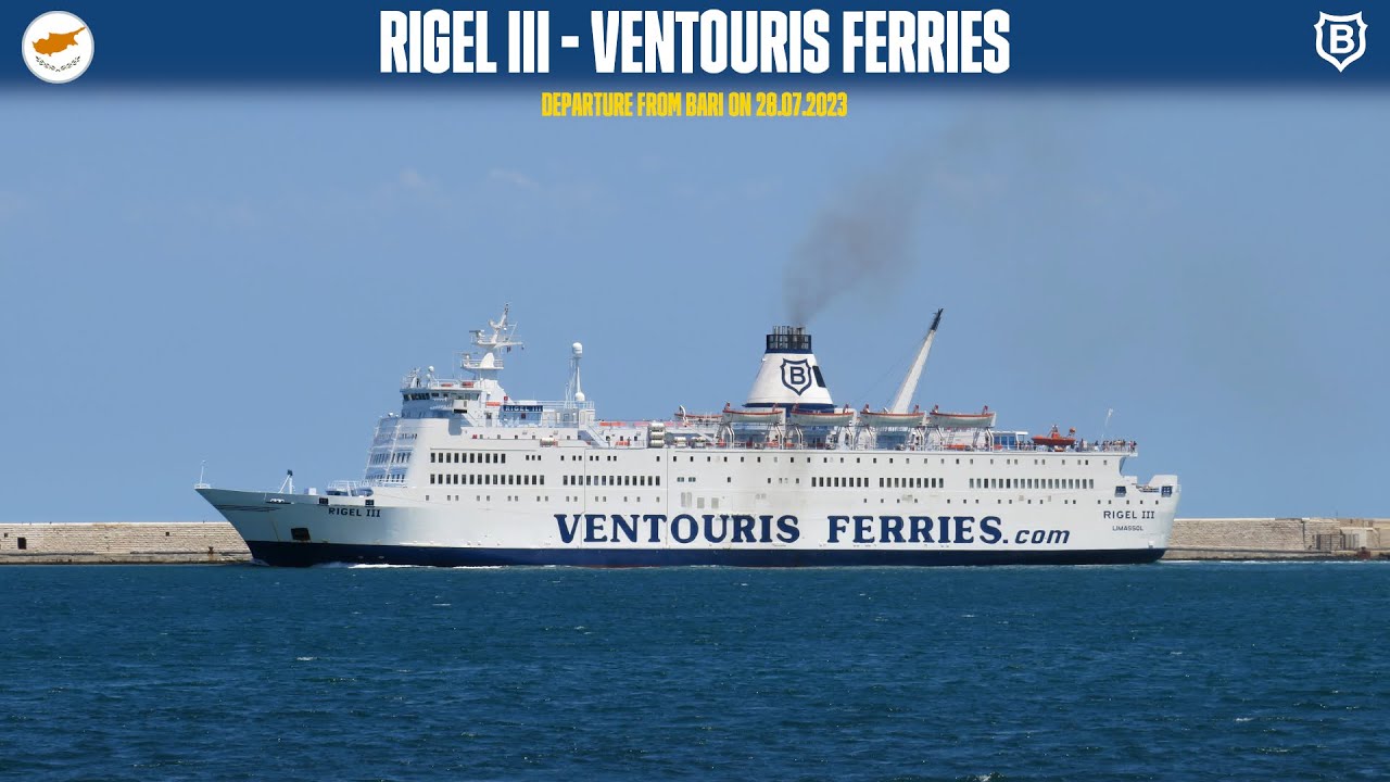 Departure of ferry RIGEL III, Bari (Ventouris Ferries) - HD 1080p - YouTube