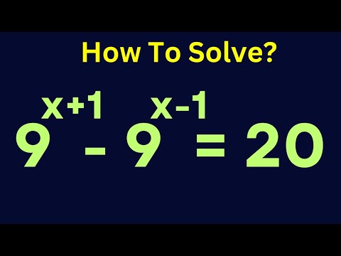 Solving A Nice Exponential Problem | Math Olympiad | How To Solve For "X" In This Problem ...