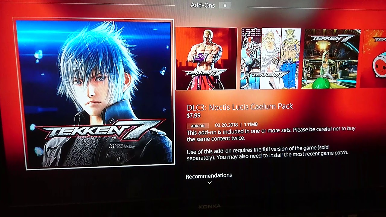 Tekken 7 Bowling DLC cannot play download error on Playstation network ...