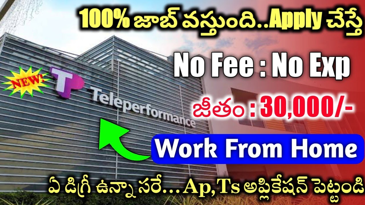 Teleperformance Latest Work From Home Jobs 2022|🤓Any Graduate|Work From ...