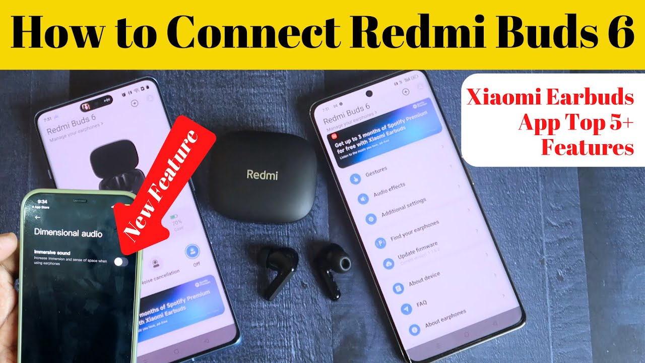 How to connect, dual pair Redmi Buds 6 & Top 5+ Xiaomi Earbuds App ...