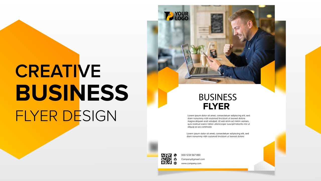 Modren and Professional Business Flyer design | Illustrator CC Tutorial ...