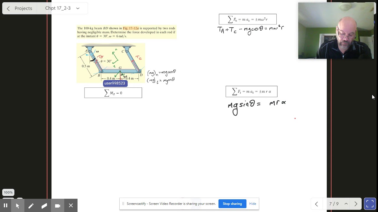 Dynamics: 3G General Translation: Example 17-7 - YouTube