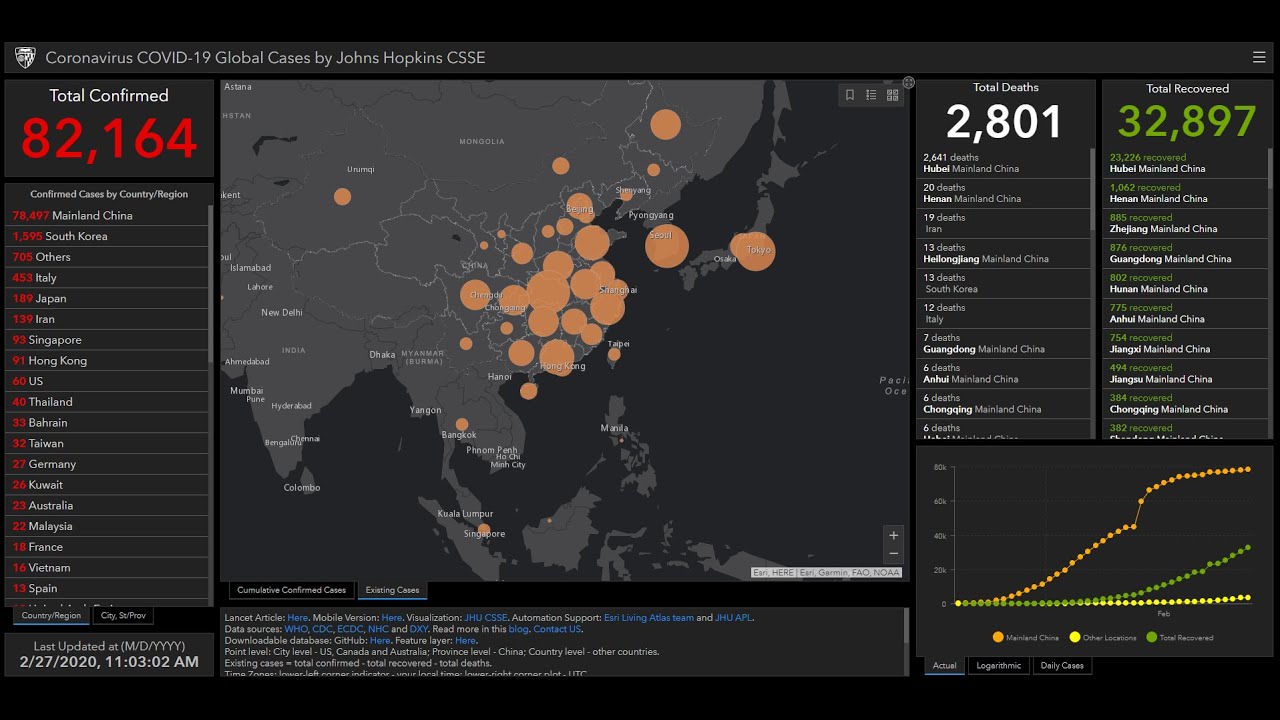 Coronavirus Live World Maps 22nd Feb 2020- Live Death Count, Live ...