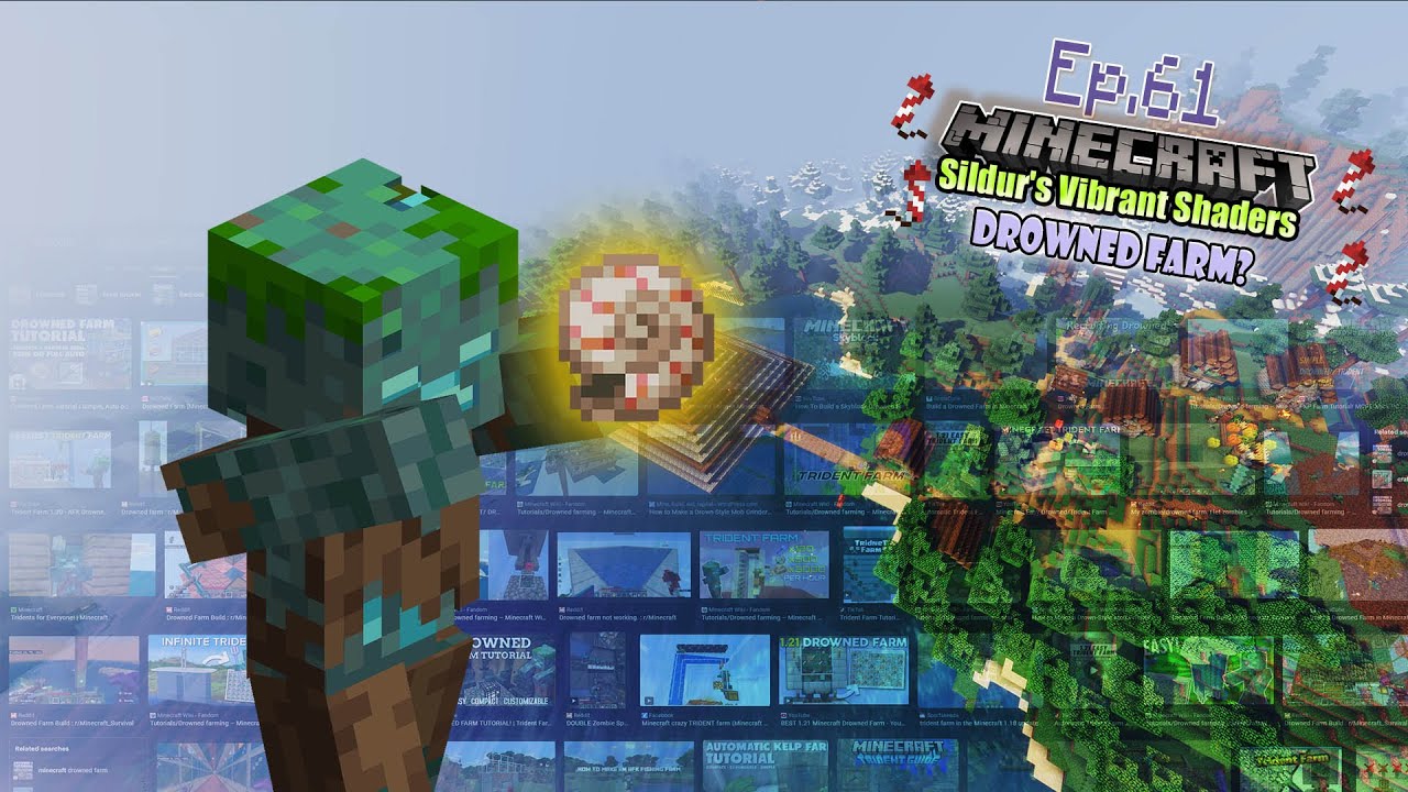 Let's Make A Drowned Farm Minecraft Ep.61🐟🐚 - YouTube