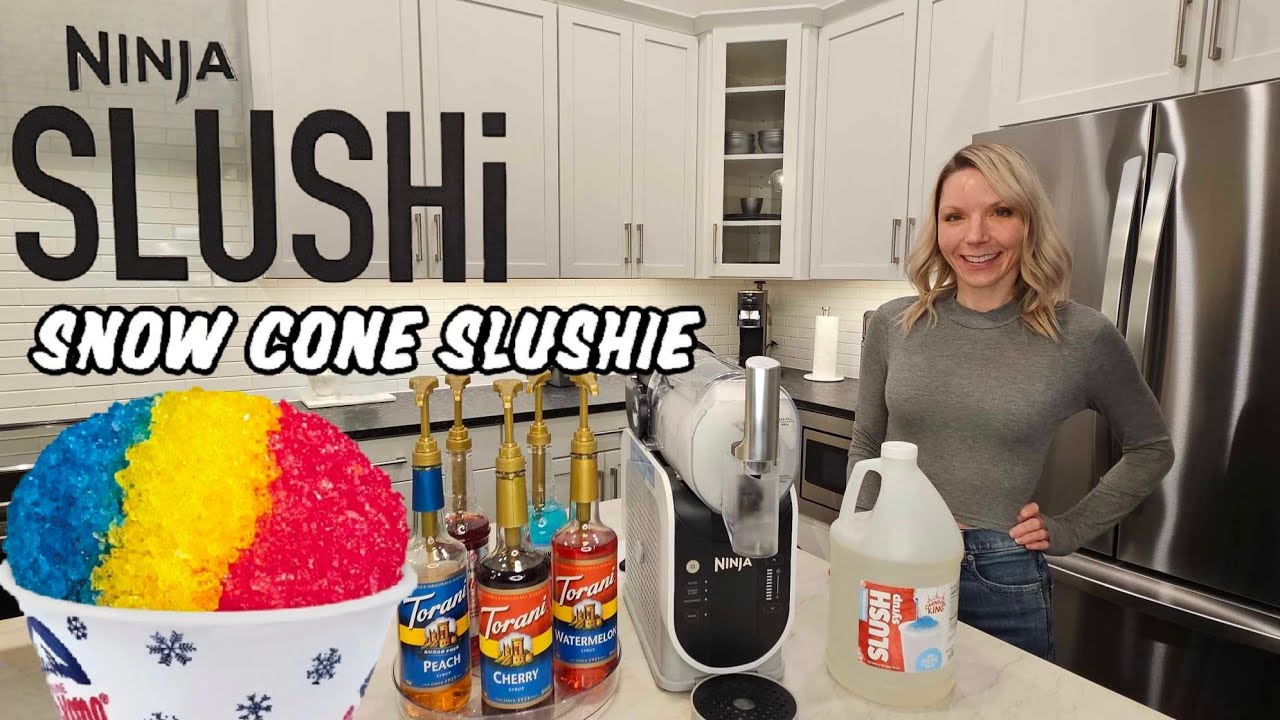 How to Make a SNOW CONE STYLE SLUSHIE with the NINJA SLUSHI Recipe ...