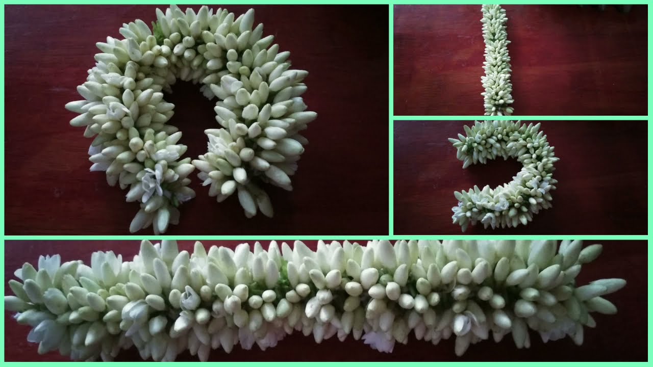 முல்லை பூமாலை கட்டுவது எப்படி!!! How to string Mullai flower garland in ...