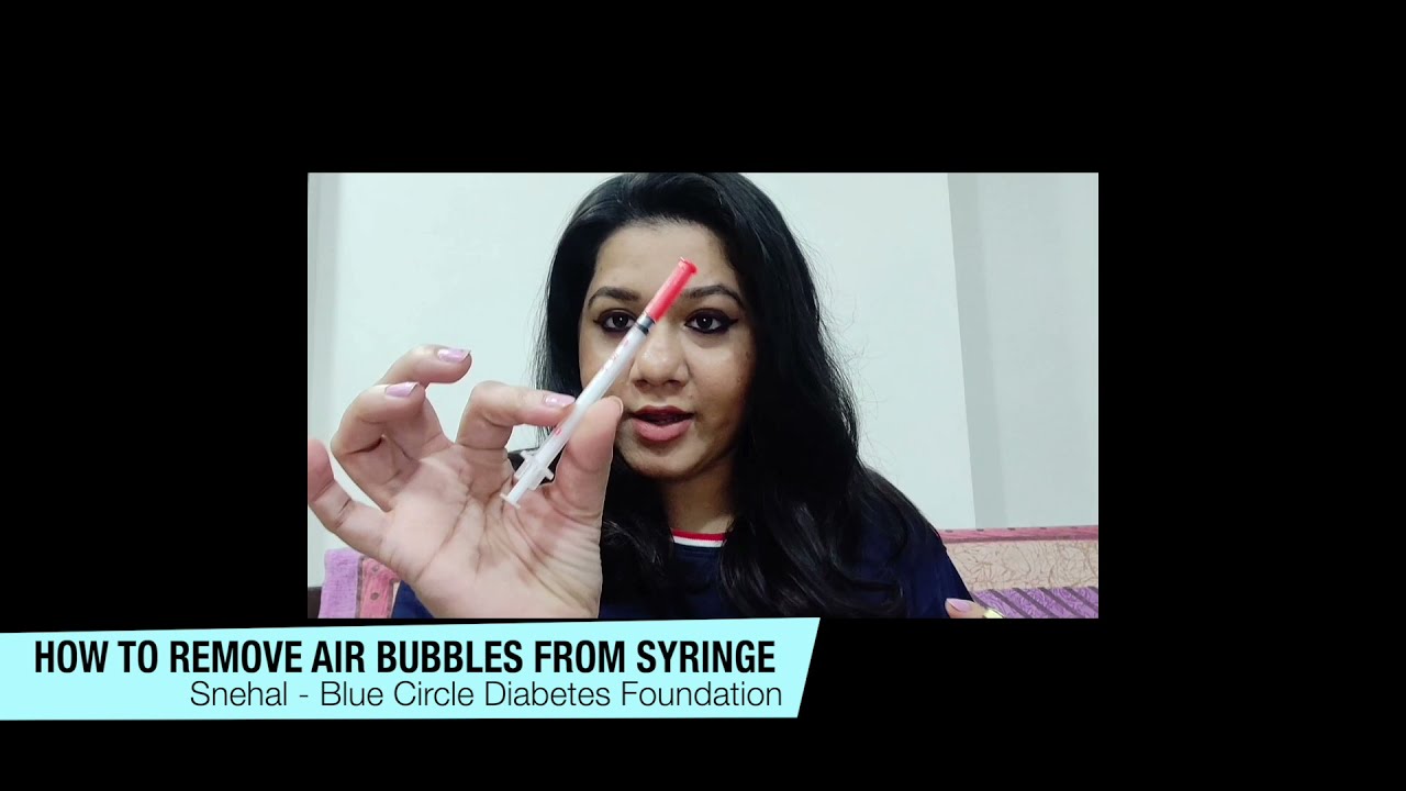 How to remove air bubbles from an insulin syringe I Diabetes Tutorials ...