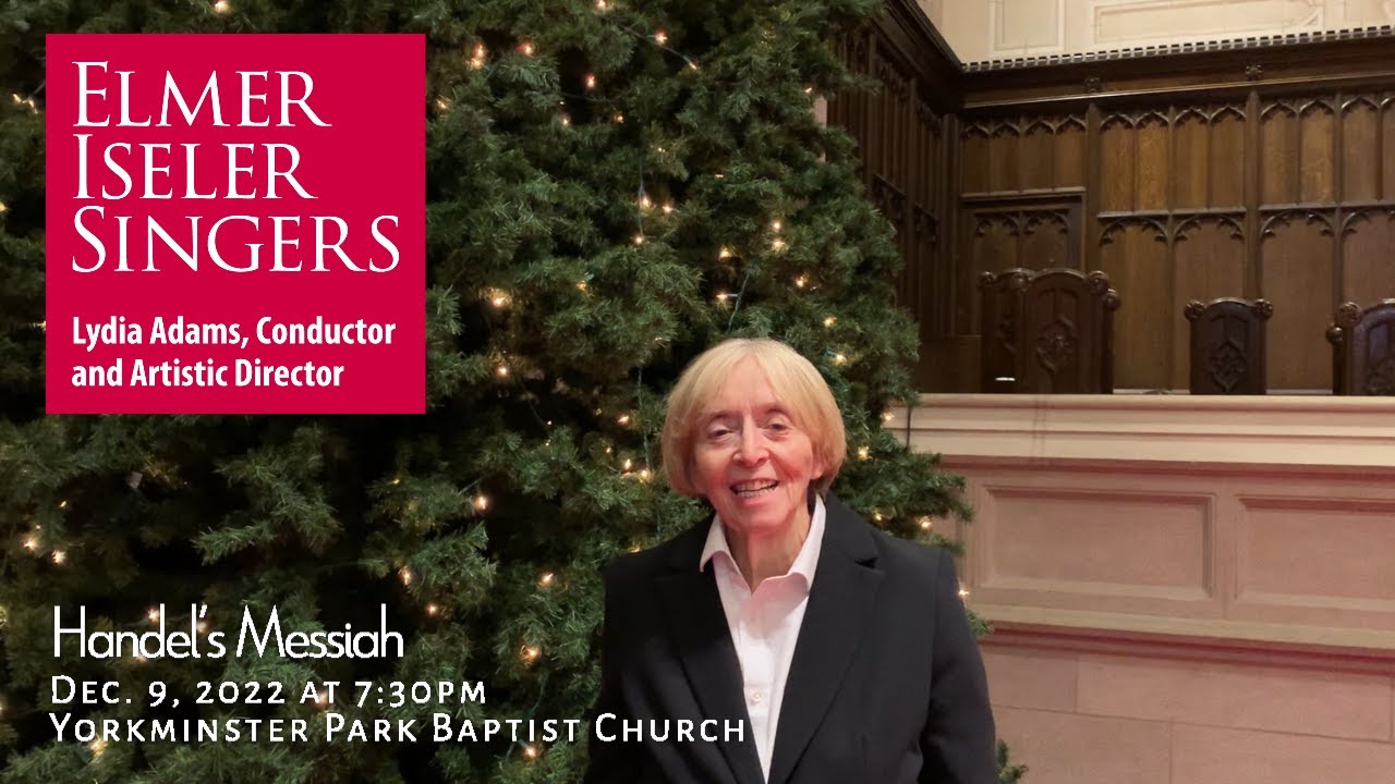 Lydia Adams invites you to Handel's Messiah Dec. 9, 2022 - YouTube