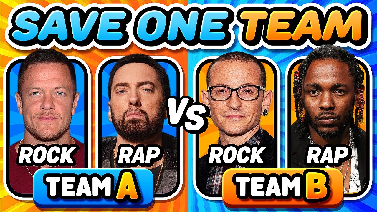 ROCK vs RAP: Save Two Drop Two Songs 🎤🔥Save ONE Team | Music Quiz - YouTube