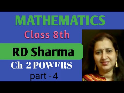 RD Sharma Solutions| Mathematics Class 8th RD Sharma|Ch-2 Powers| CBSE ...