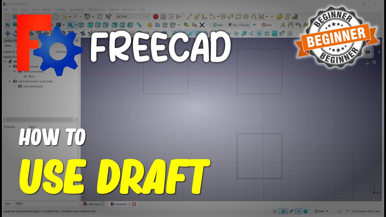 FreeCAD How To Use Draft - YouTube
