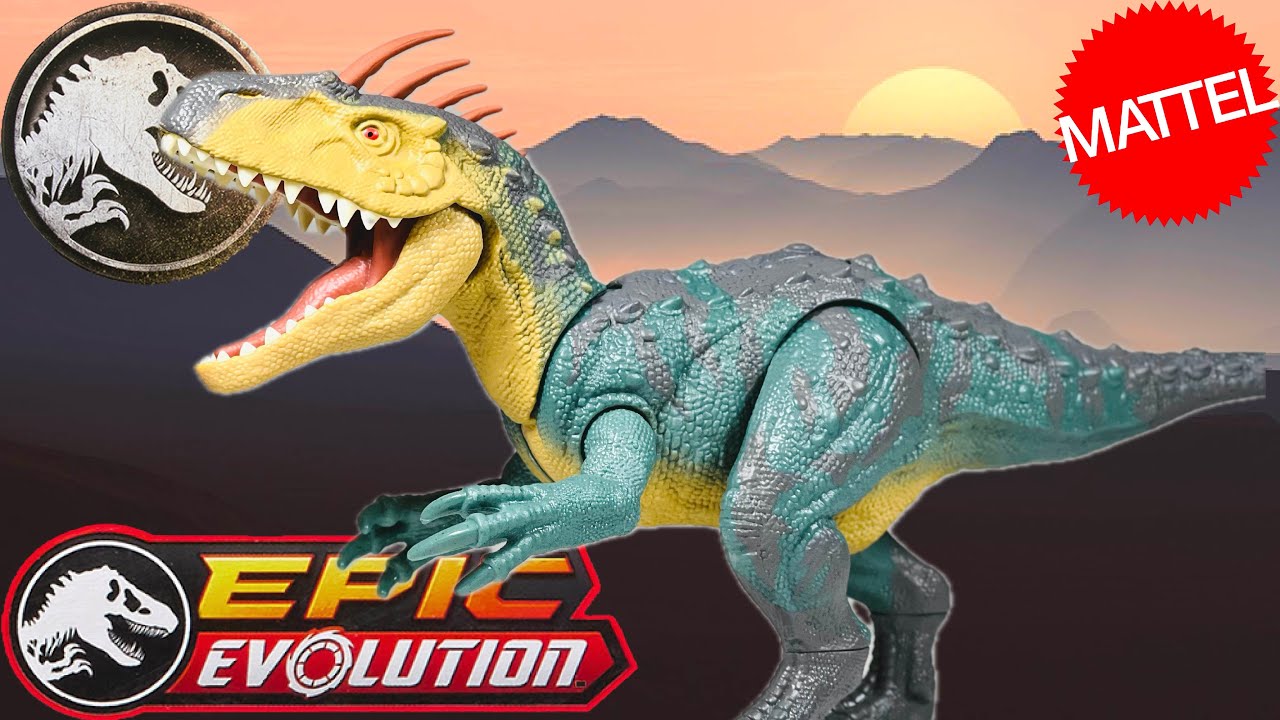 Mattel Epic Evolution Neovenator Review!! Gigantic Trackers Jurassic World - YouTube