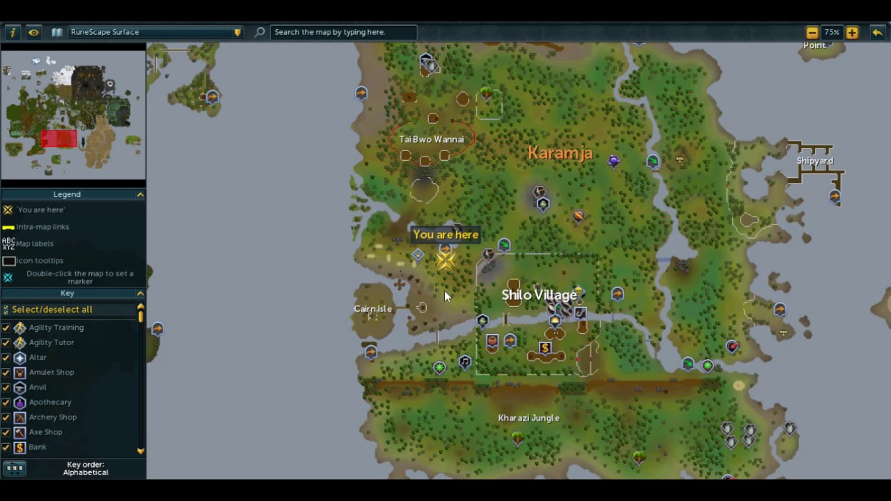 RuneScape 05 degrees 50 minutes south 10 degrees 05 minutes east - YouTube