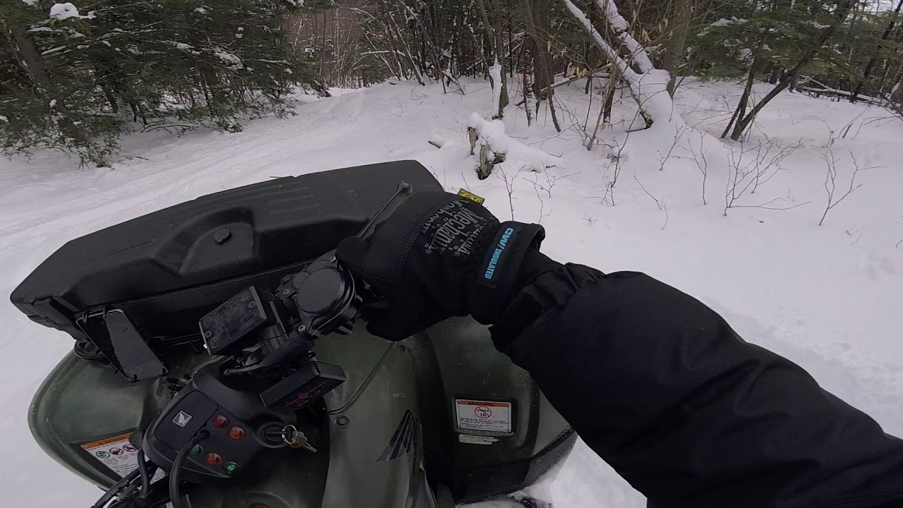 Rancher 420 Camso R4S tracks hill climb - YouTube