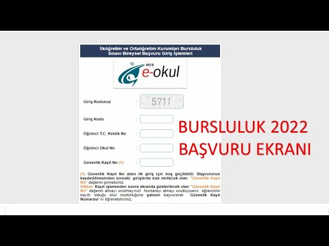 Bursluluk Başvurusu nasıl yapılır 2022 (link videonun açıklama kısmındadır.)