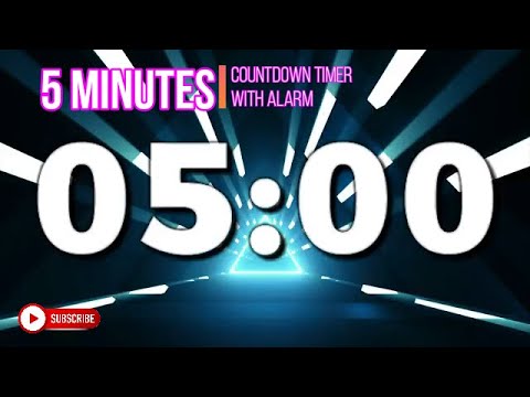 5 Minutes Countdown Timer with Panic Alarm - New 2023 - YouTube