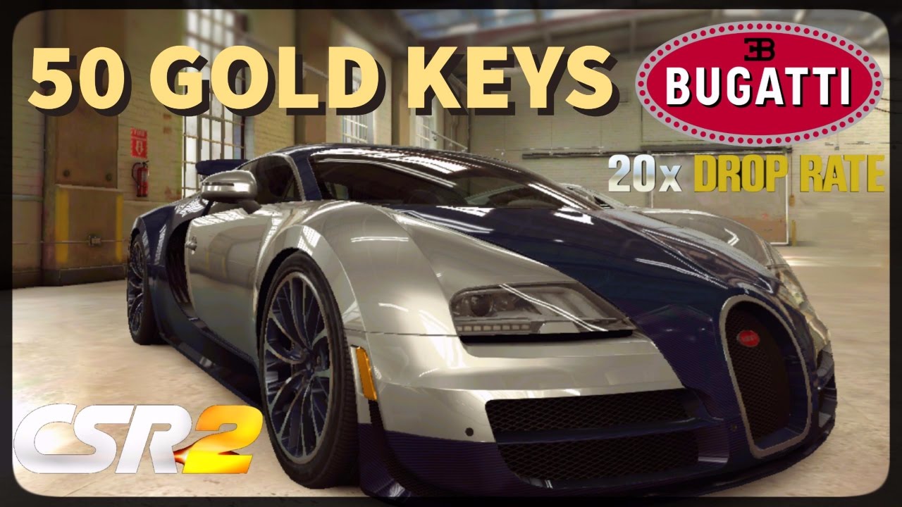 CSR Racing 2 - Bugatti Veyron 20x drop rate! 50 GOLD keys, can I get it ...