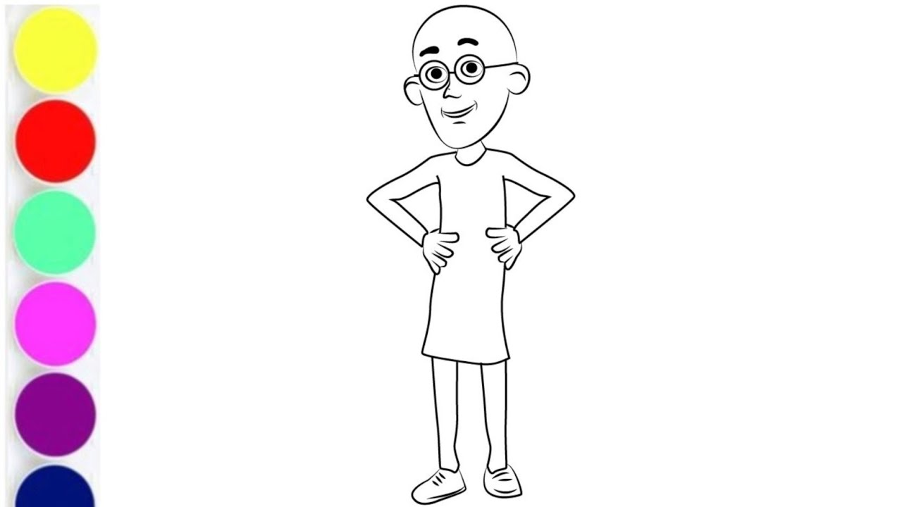 How To Draw Patlu Drawing Easy For Kids |Motu Patlu Drawing From Patlu ...