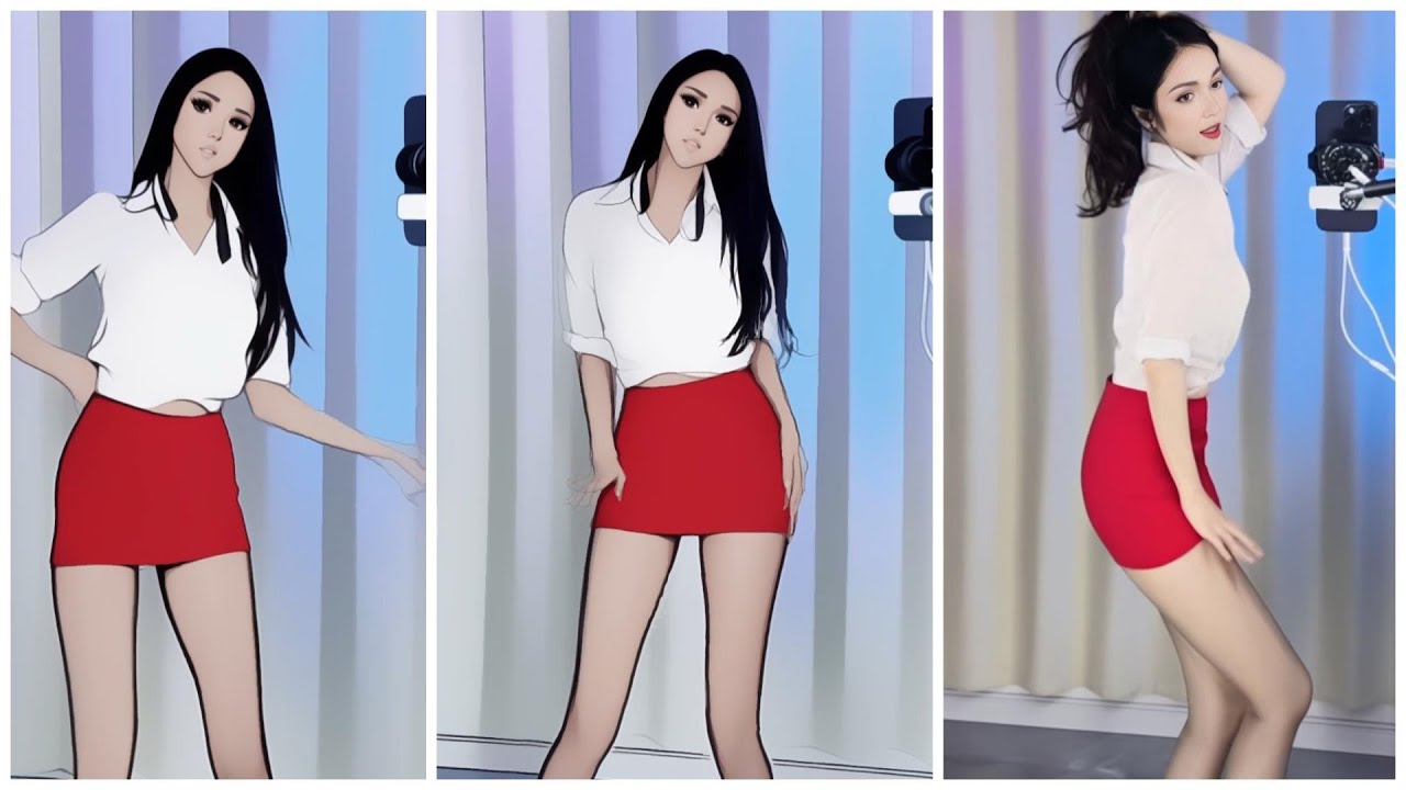 Anime cartoon girl dancing - YouTube