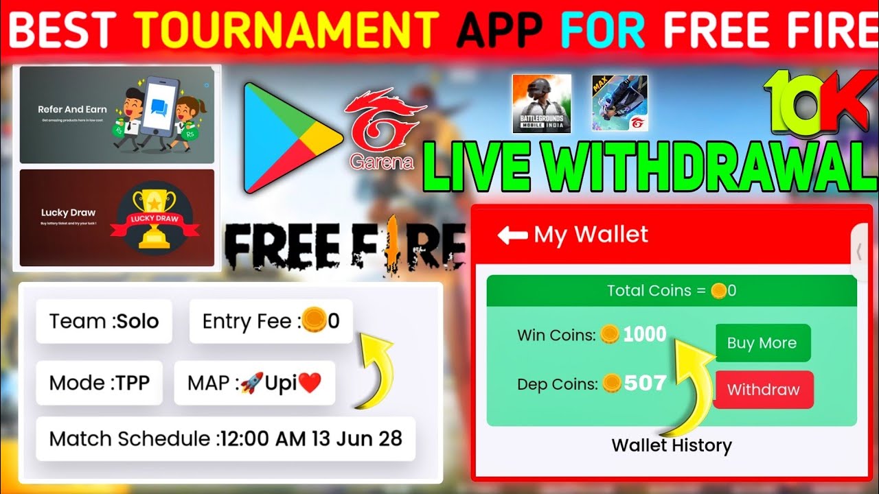 free fire max tournament app 2023 🤑| best tournament app for free fire ...