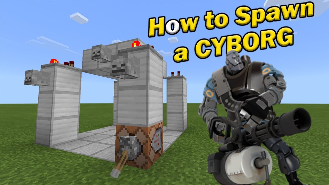 HOW TO SPAWN A CYBORG | Minecraft PE - YouTube