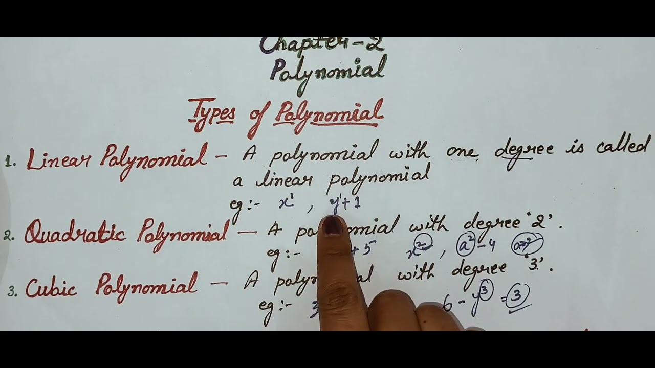 Chapter-2, Polynomial//Basicconcepts//Class-9th//Maths//NCERT//CBSE ...