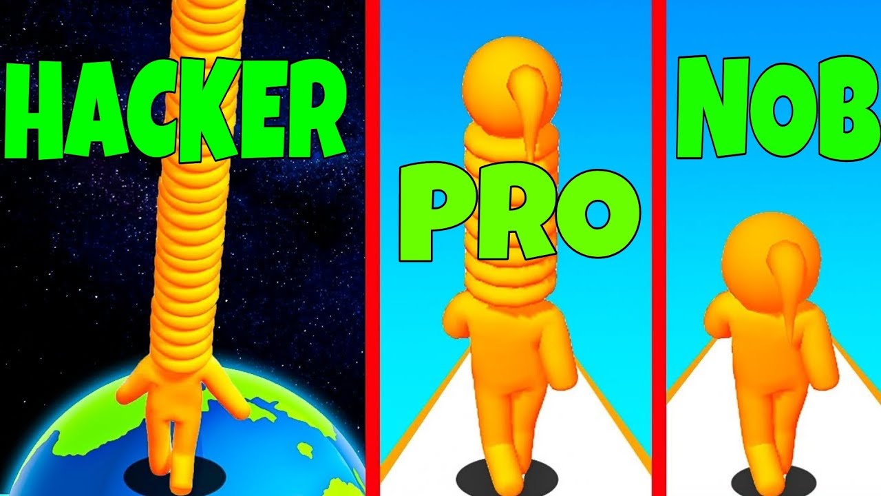 Long Neck Run | Noob vs Pro vs Hacker | Stretch Your Neck - YouTube