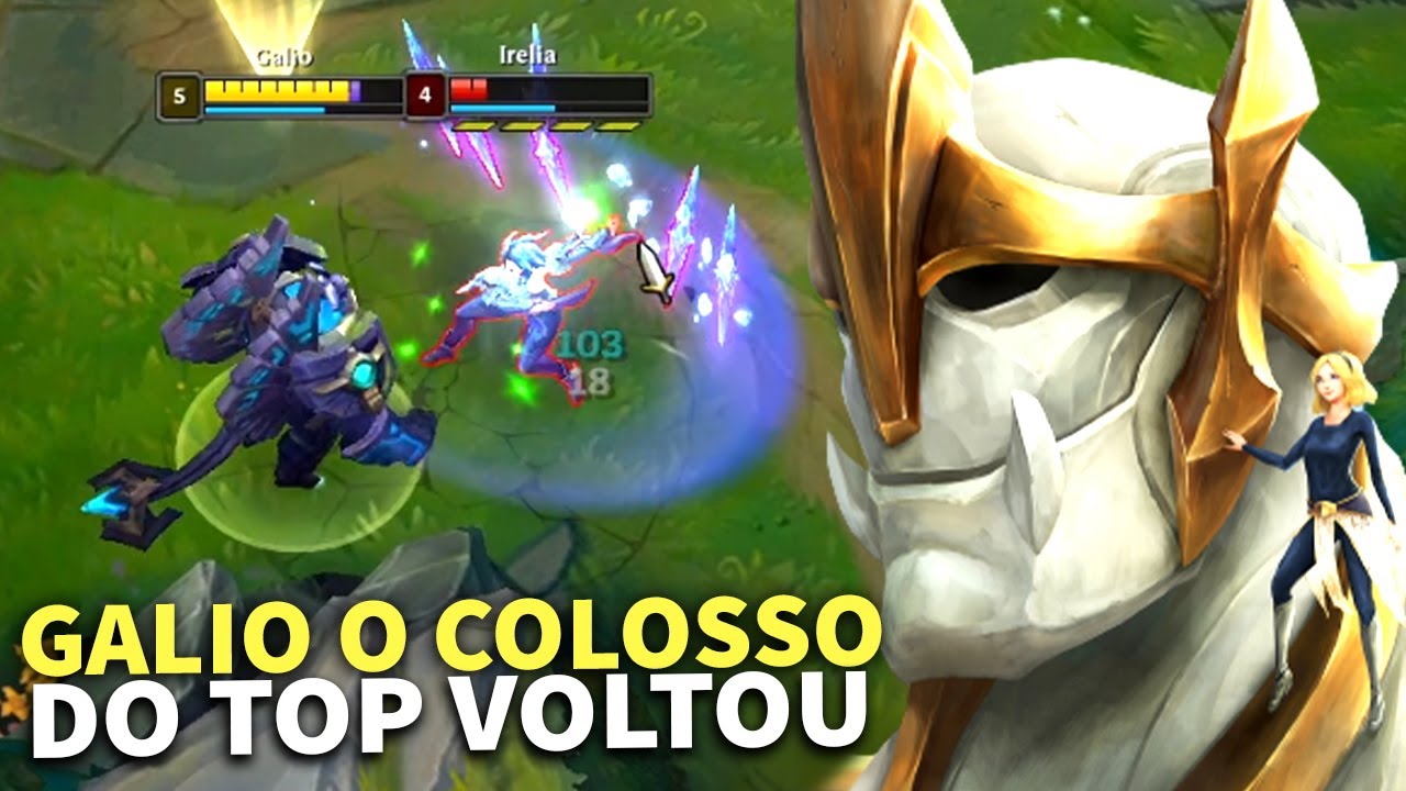 Galio o Colosso Top é o novo meta ? Galio buffado testando o potencial ...
