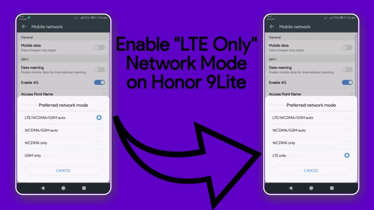 Quick Guide to Enable LTE Only Network Mode on Honor 9 lite Without ...