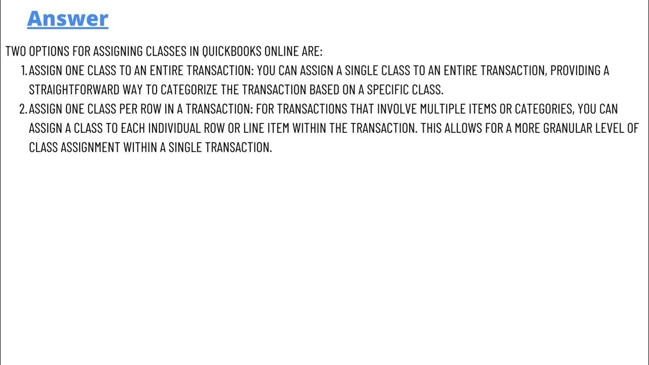 What are 2 options for assigning classes? - YouTube